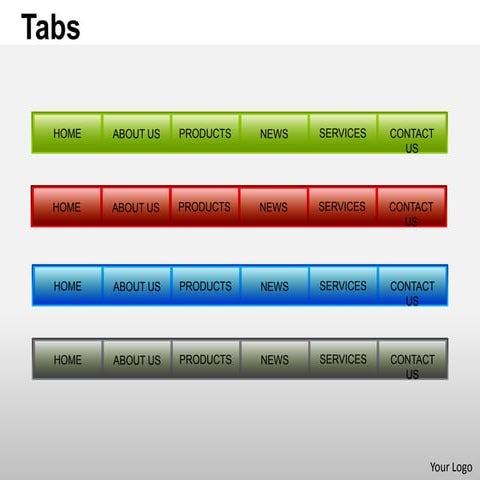 Tabs powerpoint presentation templates | PPTX | Desktop Publishing ...