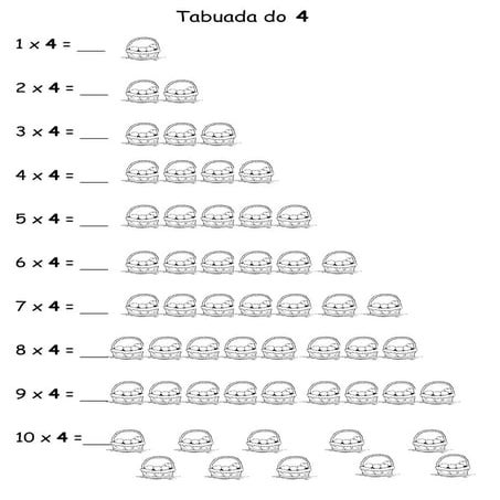 Tabuada do 4 | PDF