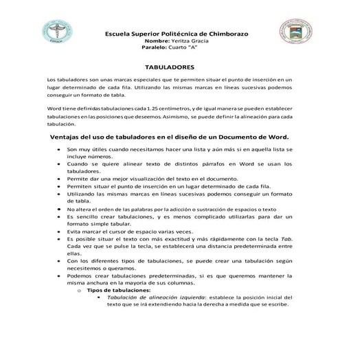 Tabuladores | DOCX