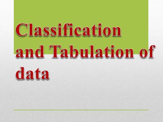 Graphical Representation of Data | PPT