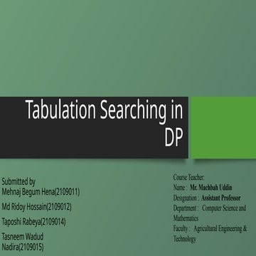 Tabulation Searching in DP rgsgcfvsdfe.pptx