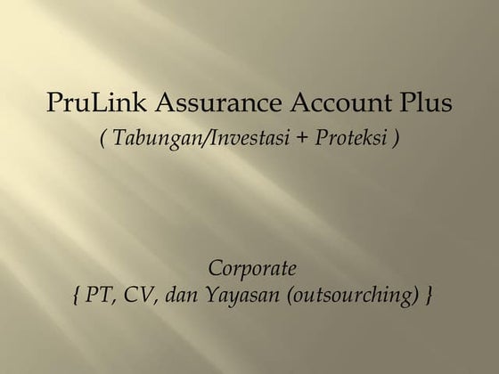 Pelan takaful lengkap 5 dalam 1 - Prudential BSN Takaful | PPTX