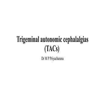 TTrigeminal autonomic cephalgia - primary hedache | PPTX