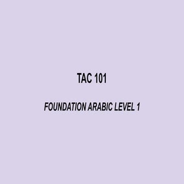 TAC101 COURSE INTRO PPT | PDF