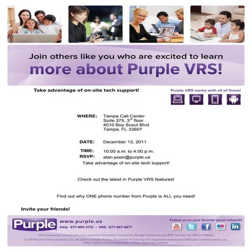 Tampa, FL - Learn more about Purple VRS! | PDF