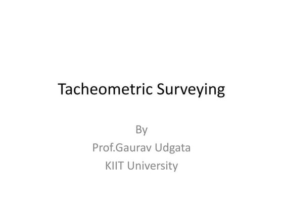 TACHYMETRY lesson 1 introduction | PPT | Sports