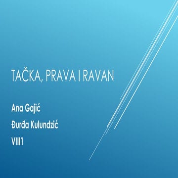 Tačka, prava i ravan | PDF