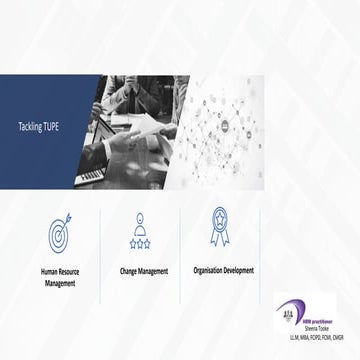 Quick Guide to TUPE Transfer Workshop | PPTX