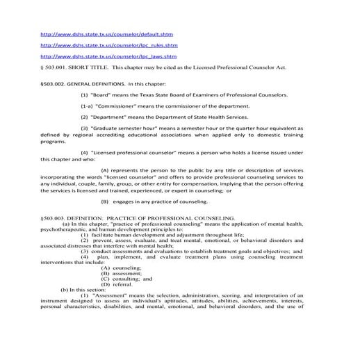 Tx Admin Code LPC | DOC