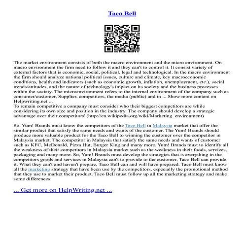 Taco Bell | PDF | Advertising Industry | Industries