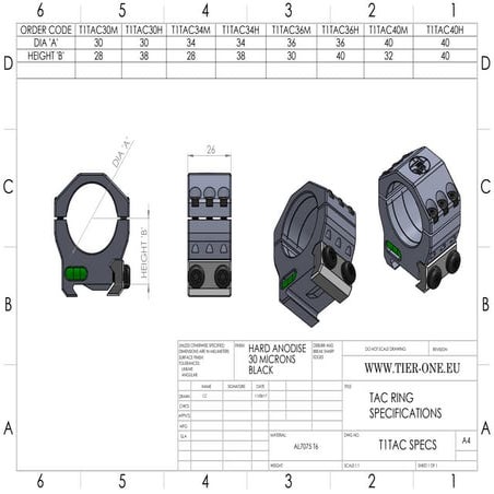 Specifications | Tier One Tac Ring | Optics Trade | PPT