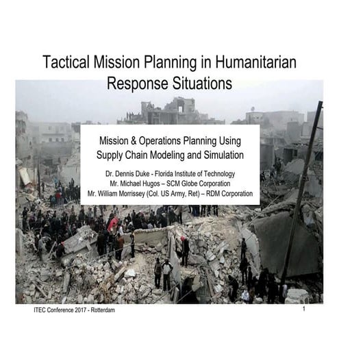 Tactical Mission Planning in Humanitarian Response Situations | PDF