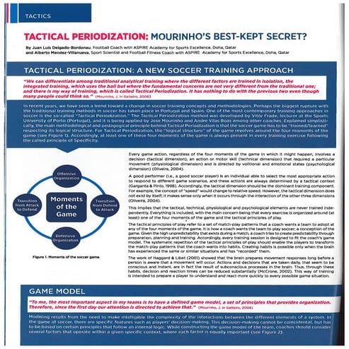 Tactical periodization: Mourinho's best-kept secret? | PDF