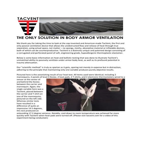Tac vent body armor cooling | PDF