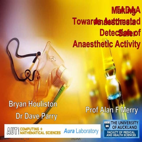 TADAA - Towards Automated Detection of Anaesthetic Activity | PPTX