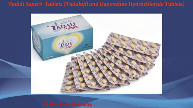 Super Tadalista Tablets (Tadalafil and Dapoxetine Combination Tablets ...