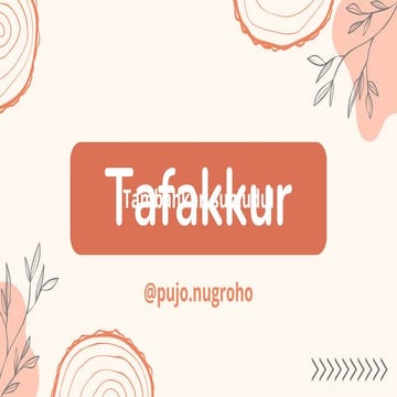 Tingginya Kedudukan Tafakkur dalam Islam | PDF