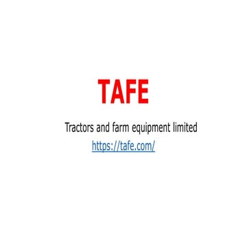 TAFE products | PPTX