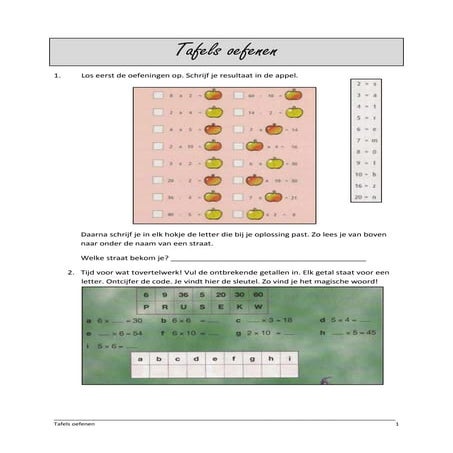 Tafelblaadjes | DOCX