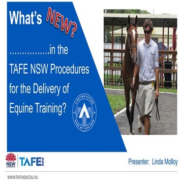 TAFE NSW Procedures for the delivery of equine training - update | PDF