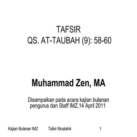 Tafsir qs attaubah | PPT