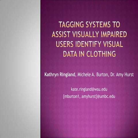 Tagging Systems to Assist Visually Impaired Users Identify Visual Data ...