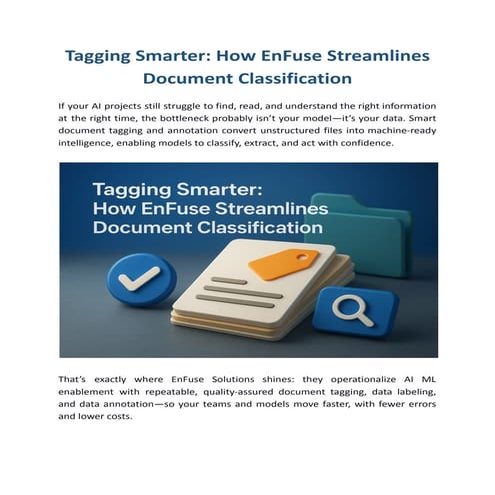 Tagging Smarter: How EnFuse Streamlines Document Classification | PDF