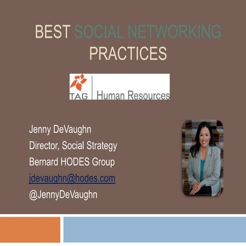 Tag hr social networking practices-jenny devaughn | PPTX