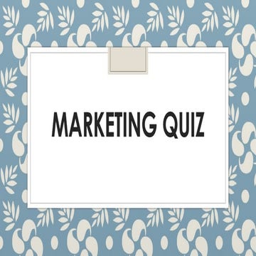 tagline quiz for the students of management | PPTX