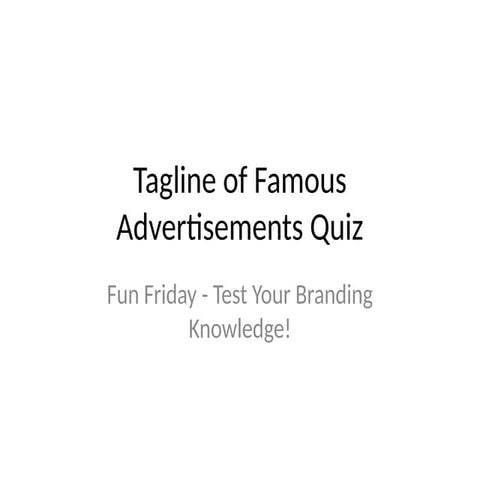 Tagline quiz | PPTX