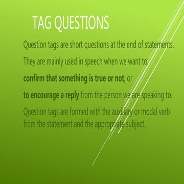 Tag questions | PPTX