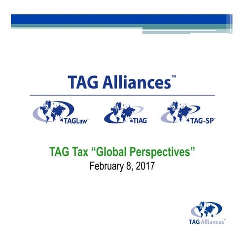 TAG Tax - Global Perspectives Call (U.S. Tax Update and Romania ...