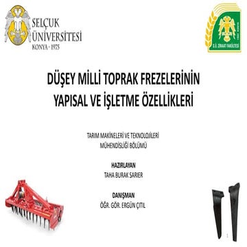 Taha Burak SARIER - Dik Toprak Frezeleri | PPTX