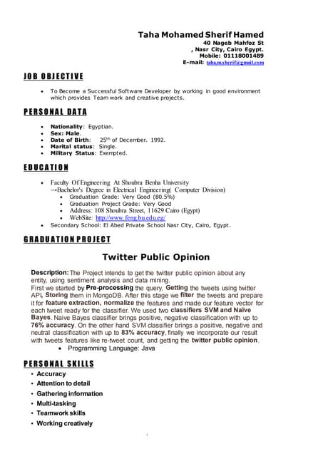 Cv manar fathy | PDF