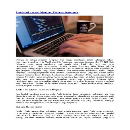 Tahapan membuat program aplikasi | DOCX