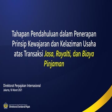Tahapan Pendahuluan dalam Penerapan Prinsip Kewajaran dan Kelaziman ...