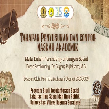 Tahapan Penyusunan dan Contoh Naskah Akademik | PDF