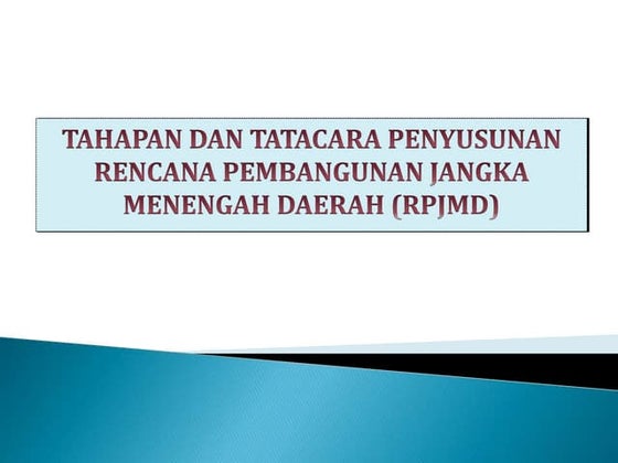RPJMD menurut Permendagri 86 Tahun 2017 | PDF