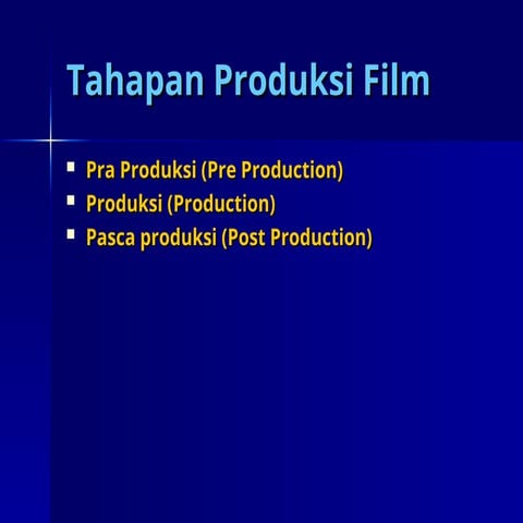 tahapan adlam membuat film atau produksi | PPT