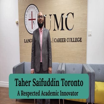 Taher Saifuddin Toronto - A Respected Academic Innovator | PDF