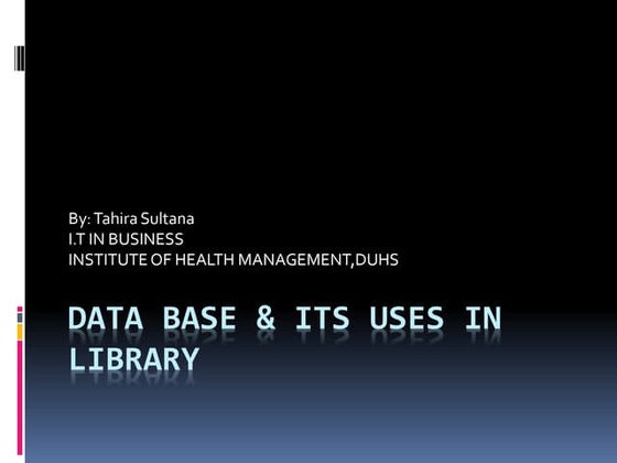Online library management system | PPTX | Databases | Computer Software and Applications