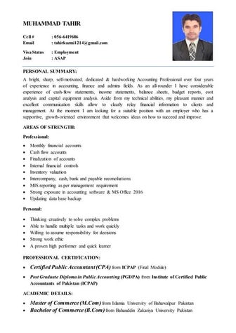 Accountant Cv | PDF