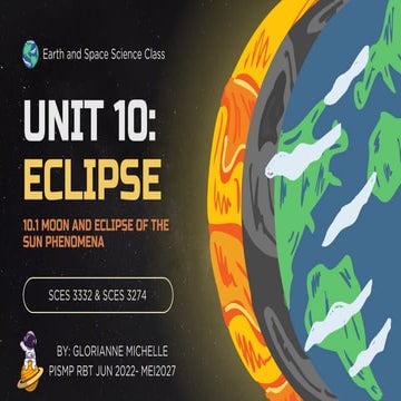 Science Year 6 Unit 10 Solar Eclipse 10.1 Moon and Eclipse of the Sun ...