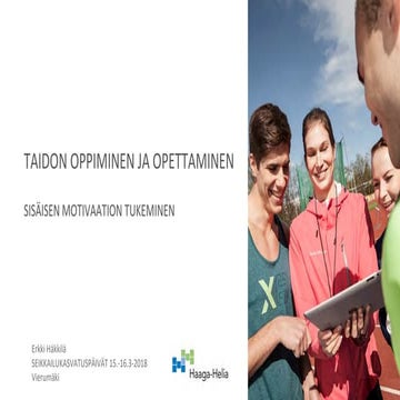 Taidon oppiminen ja opettaminen | PDF