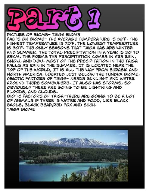 The Taiga Biome | PPTX