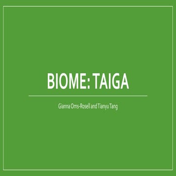 Taiga biome period 3 | PPT