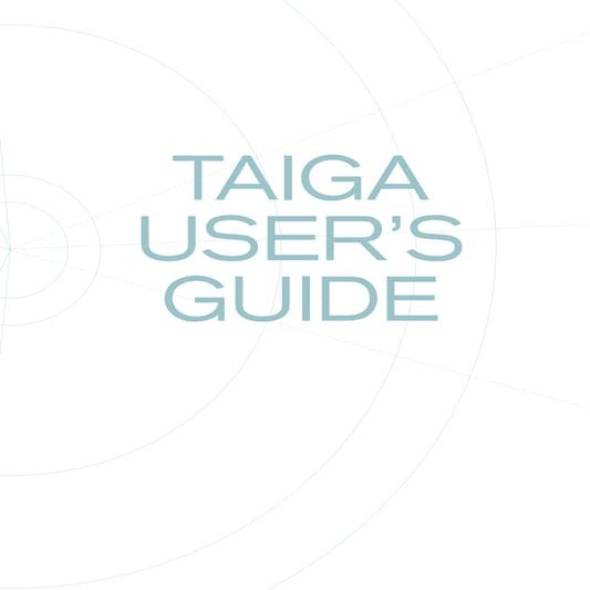 Taiga User's Guide (english) | PDF