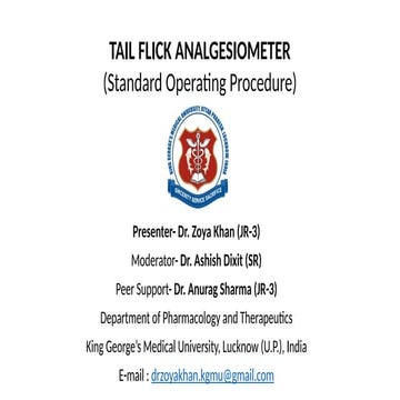 TAIL FLICK ANALGESIOMETER By Dr. Zoya Khan.pptx