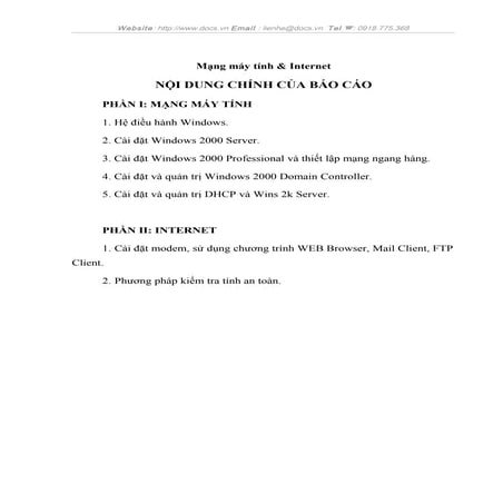 Tailieu.vncty.com bao cao mang may tinh va internet | DOC
