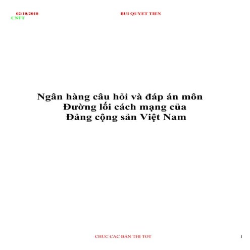 Tailieu.vncty.com ngan hang on thi mon duong loi | DOC